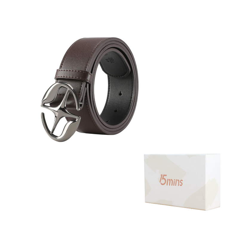 15 MINS PU Leather Belts Women's Width 3.8cm 105cm
