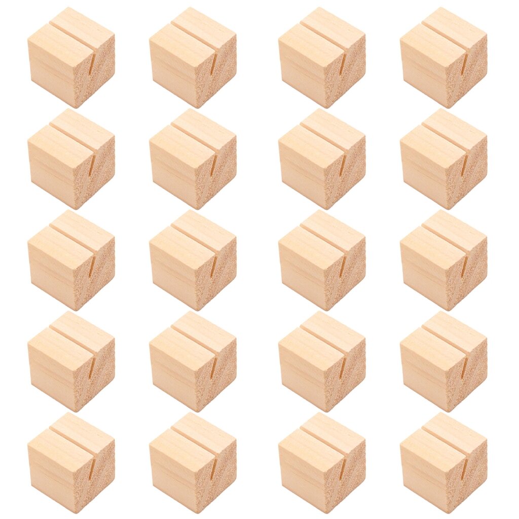 20шт Держатели Настольных Номеров Деревянные Подставки Для Именных Карточек Деревянные Фоторамки Для Заметок Фото Держатели Этикеток Продуктов Питания для Празднования Рождества