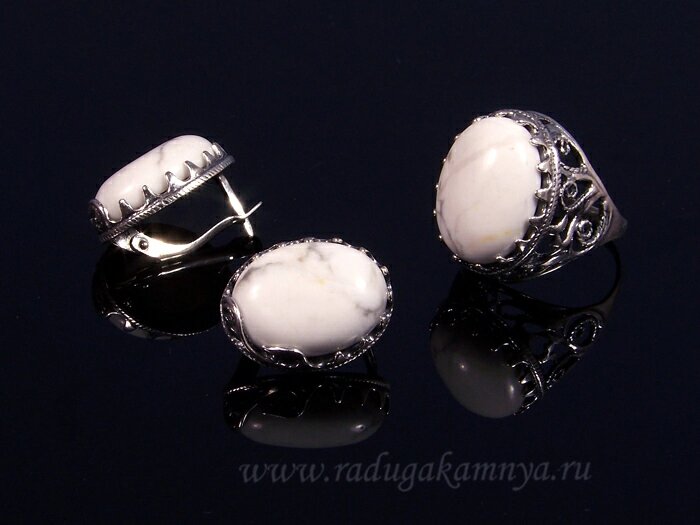 Серьги, кахолонг