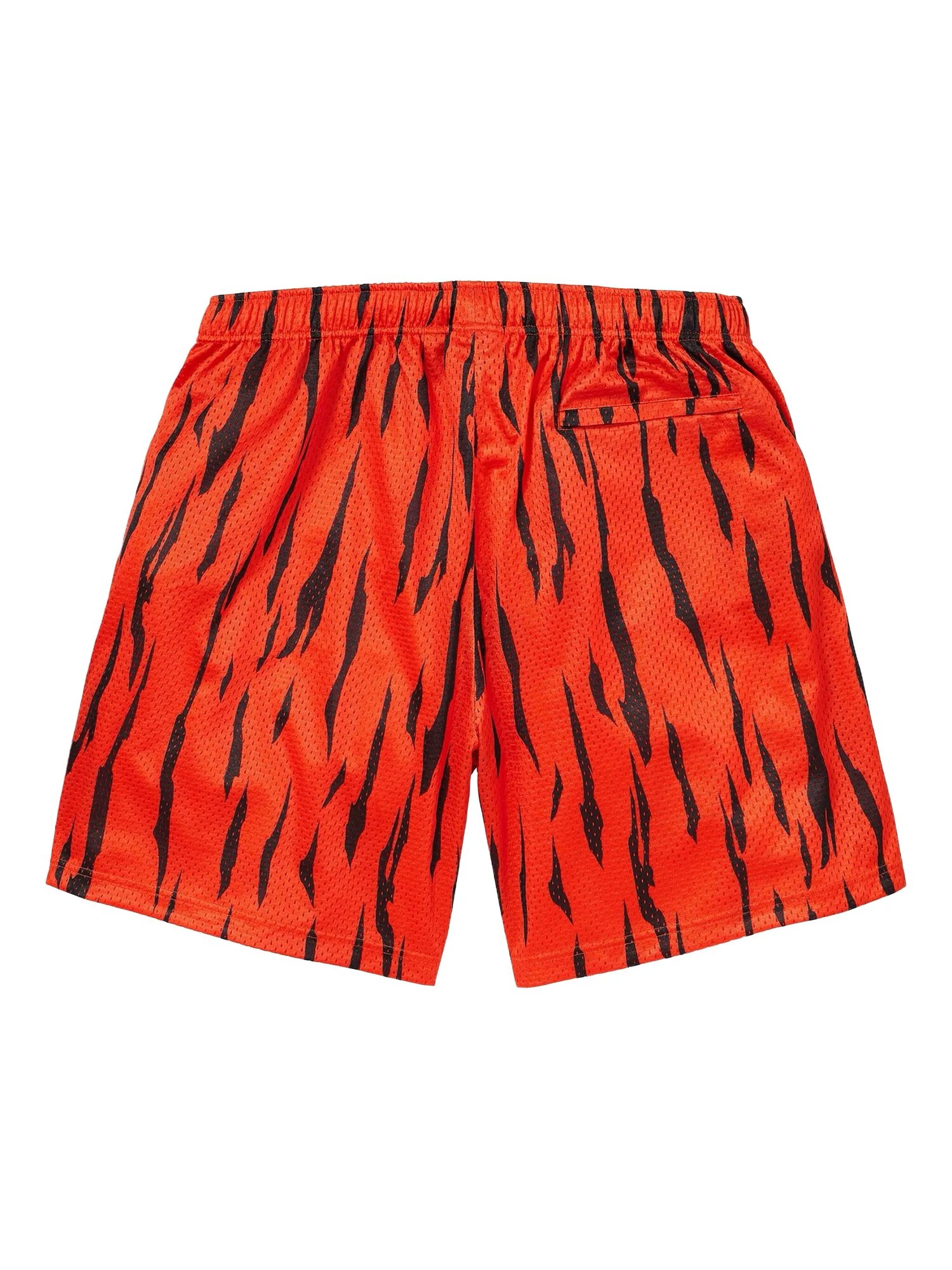 Шорты Supreme Tiger-stripe mesh shorts, размер M, red — фото 1