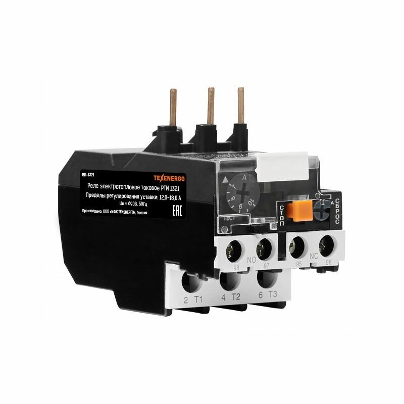 Реле эл. тепловое токовое РТИ 1321 (12-18А) Texenergo У3 Техэнерго RTI-1321