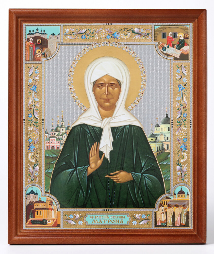 Блаженная Матрона (икона 18х24 рамка)