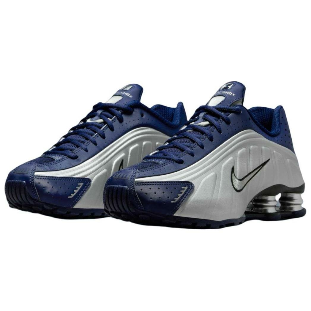 Кроссовки NIKE Shox R4, размер EU 41 стопа (26.5CM), синий/серебристый — фото 1