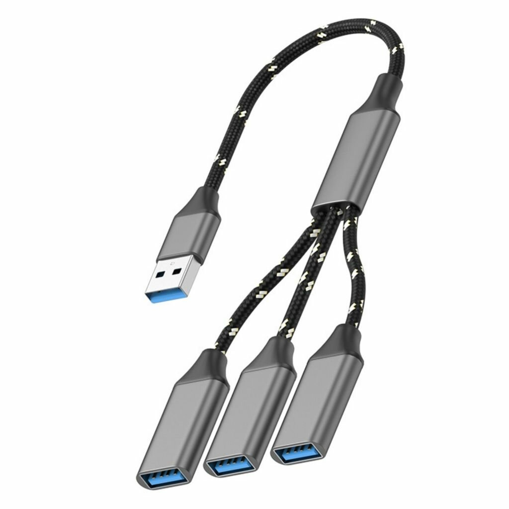 Кабель-адаптер otg для док-станции USB-3 usb2.0-USB с серой оплеткой