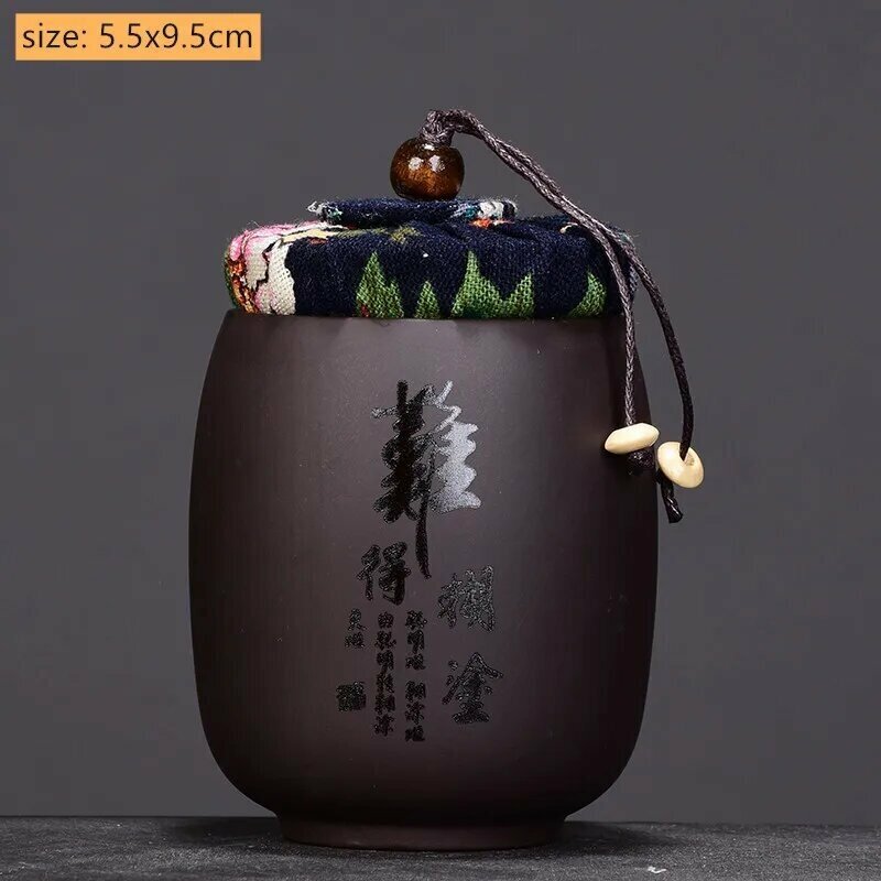 Китайская маленькая чайная банка с фиолетовым песком, Домашний Органайзер для чая, портативная герметичная емкость для кофе, кухонный резервуар для хранения, чайный контейнер на заказ, A6