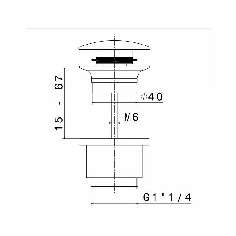Kerama Marazzi Донный клапан для раковины, цвет черный матовый