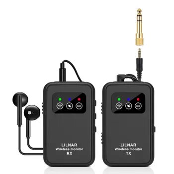 Kadjuh Stereo 2.4G Беспроводная система мониторов с автоматическим сопряжением, 164 фута для студии, группы, живого выступления