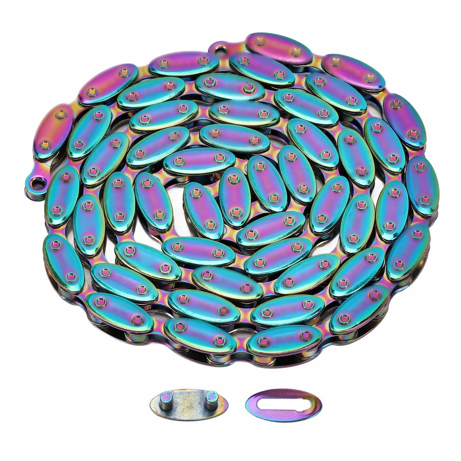 Односкоростная цепь BMX 100 звеньев (радужная)