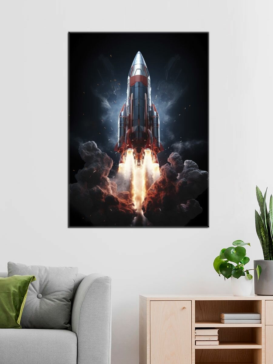 Картина на стену "Космонавты", 50х70 см