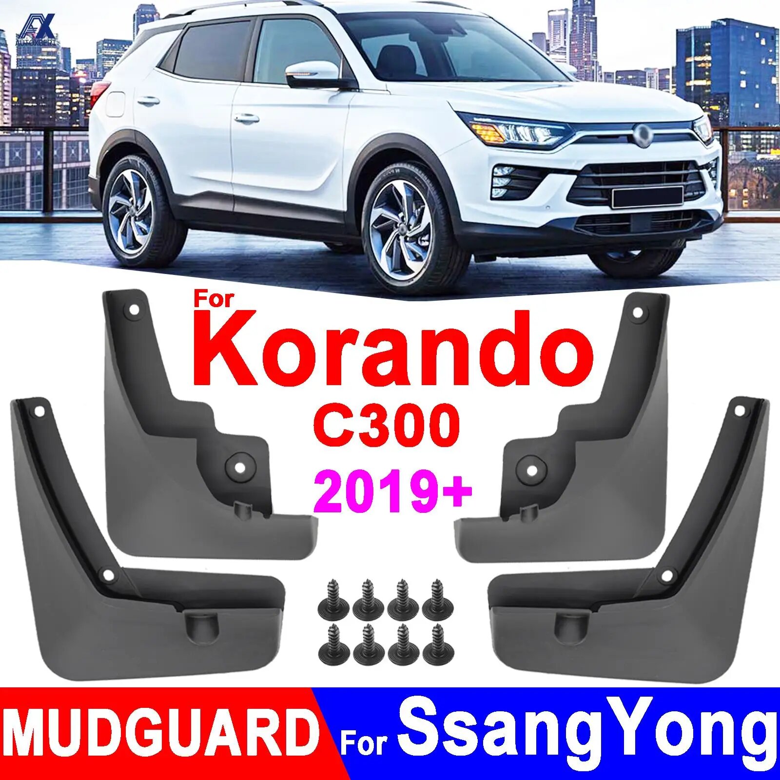 Брызговики для Ssangyong Ssang Yong Korando C300 Gen 4 2019 2020 2021, брызговики, брызговики, автомобильный стиль, передняя и задняя часть