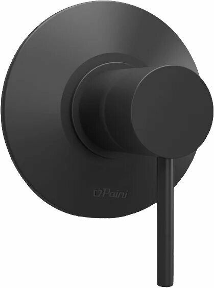 Встраиваемый смеситель для душа и ванны Paini Cox 78PZ690 С внутренней частью, латунный, рычажный, настенный, черный, матовый, с керамическим картриджем