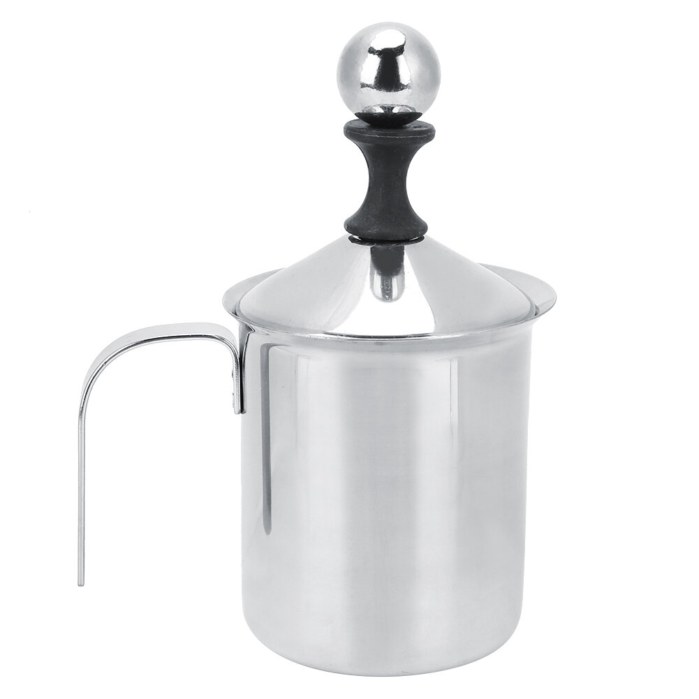 400 мл нержавеющая сталь двойной сетчатый вспениватель молока для приготовления молочной пены, кофе и латте