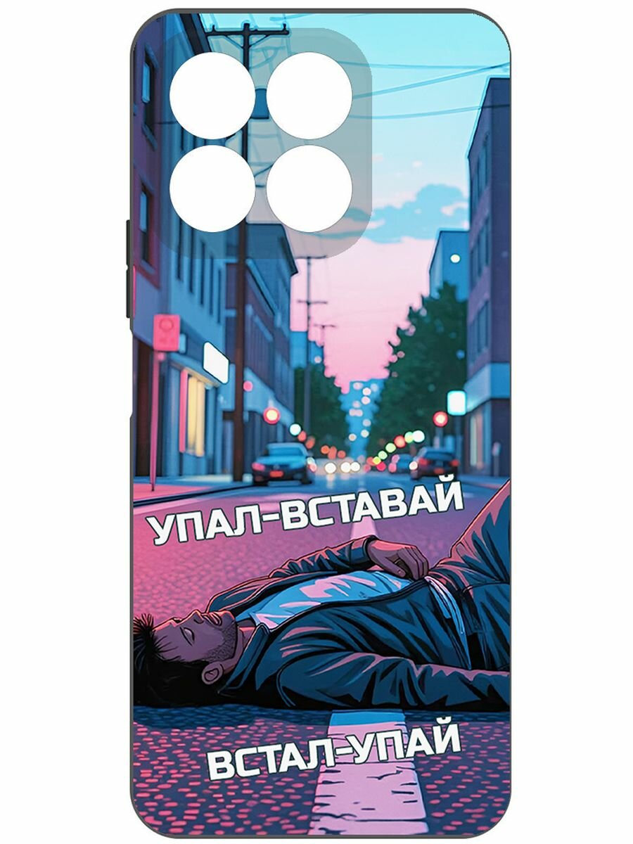 Чехол-накладка Krutoff Soft Case Упал-вставай для Honor X8b черный