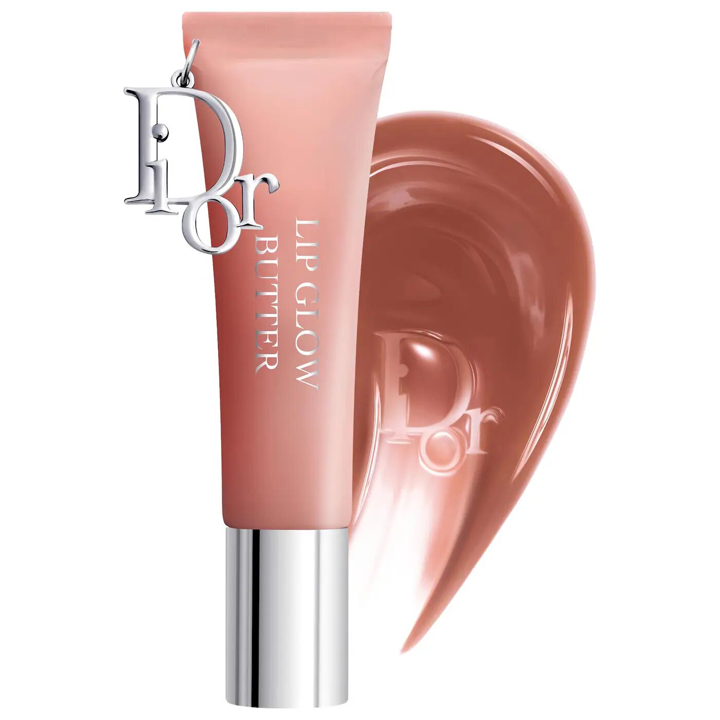 Блеск для губ с брелком DIOR Lip Glow Butter Hydrating Gloss Balm 103 Toffee, 10 мл.