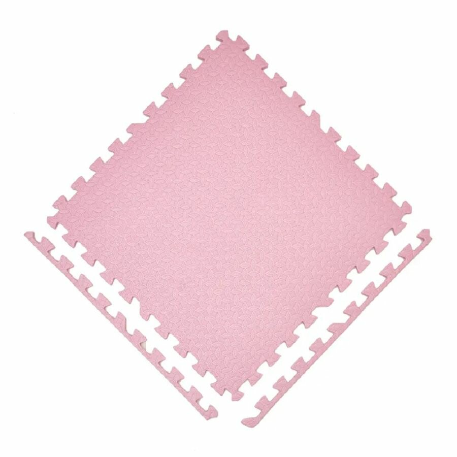 Мягкий Коврик 120х120см в виде пазлов 30*30*1см х 16штук, с бортиками 16шт х30см, цвет розовый