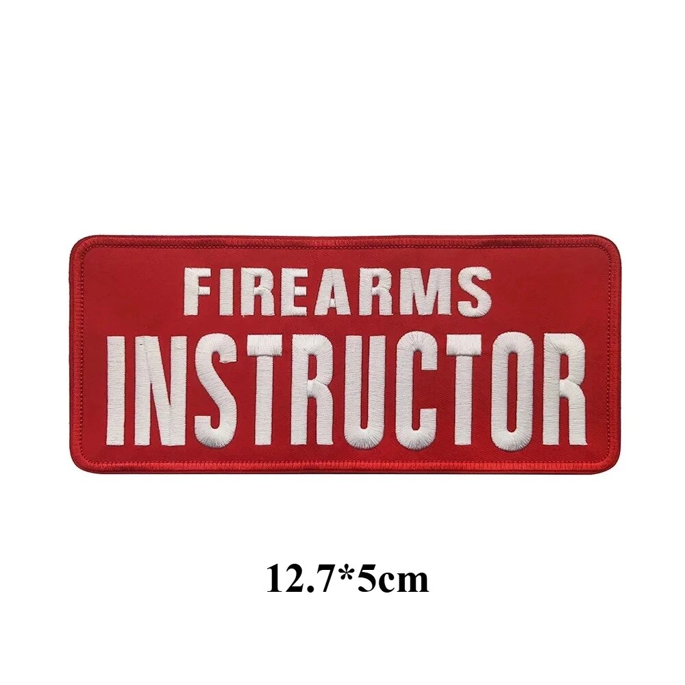 Вышитая нашивка "Инструктор огнестрельного оружия" V01430-2