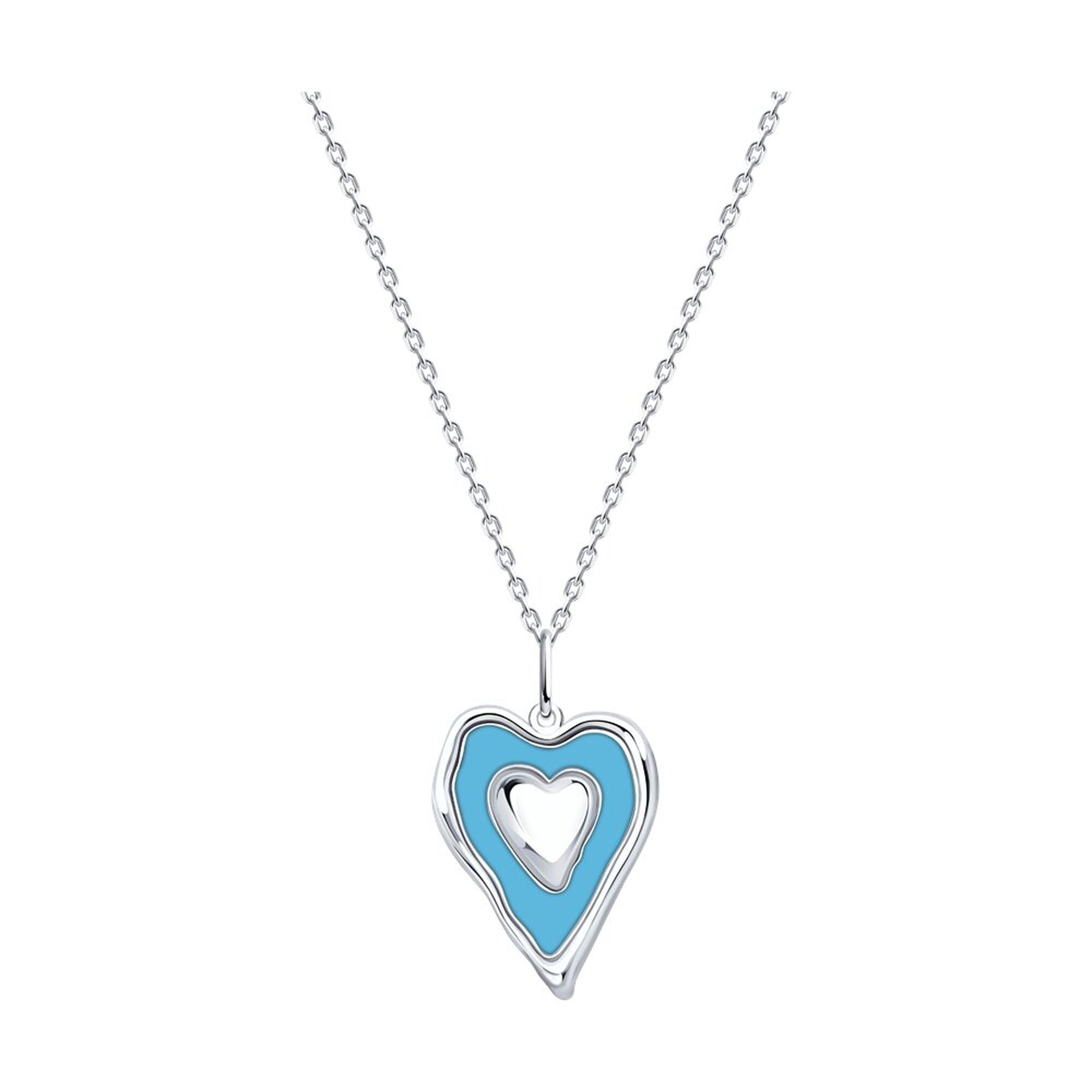 Колье Diamant online, серебро, 925 проба, родирование, эмаль