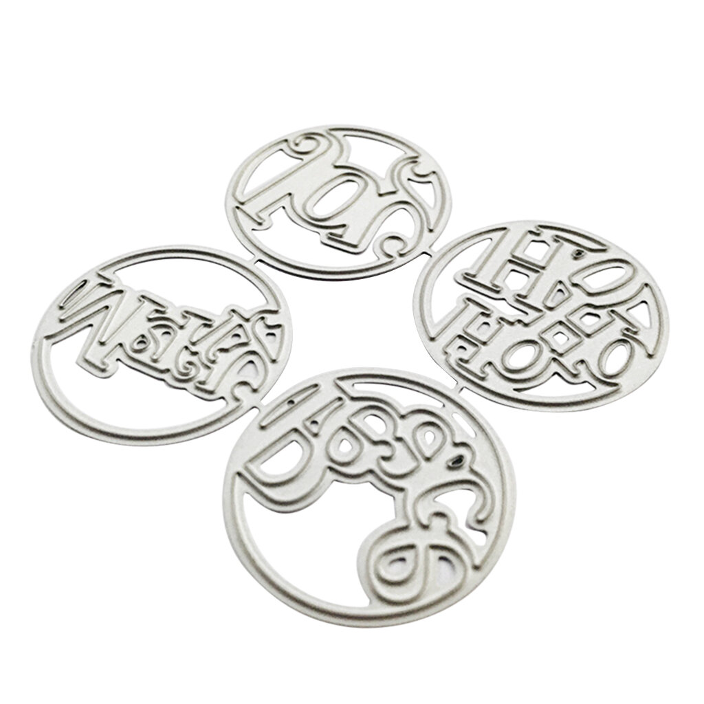 Веселая Счастливая Радость Резки Металла Умирает Трафарет Для Скрапбукинга DIY Альбом Гербовая Бумага