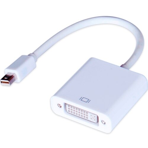 Видео адаптер GAL 2533 переходник mini DisplayPort на DVI - белый, кабель 0.25м