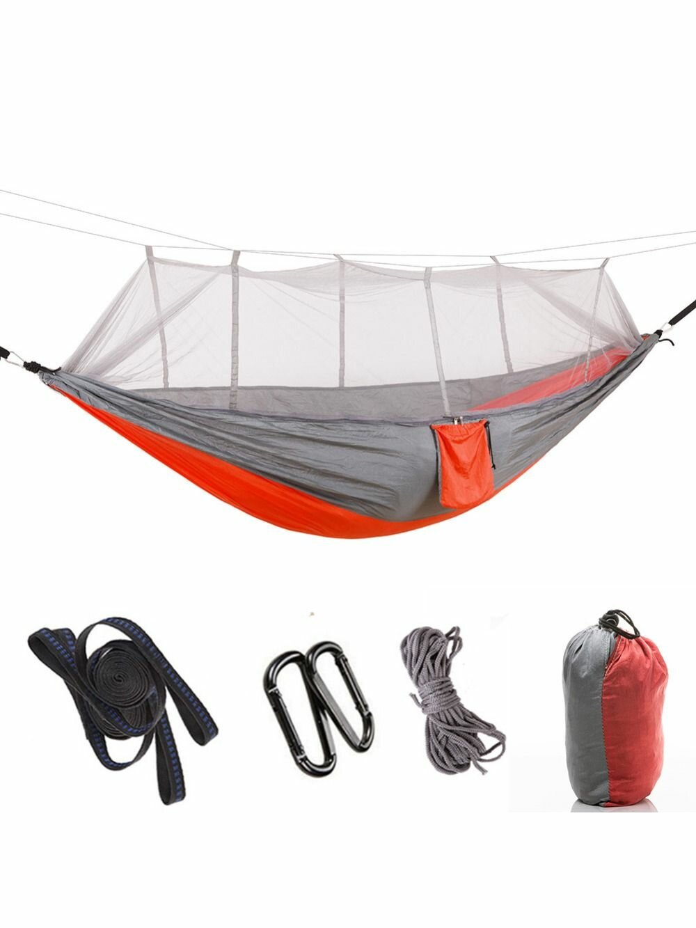 Защищенный от комаров гамак с москитной сеткой