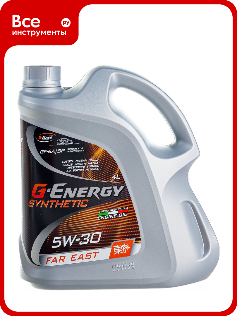 Масло G-ENERGY Synthetic Far East 5W-30 4л, зимнее время года, от преждевременного износа