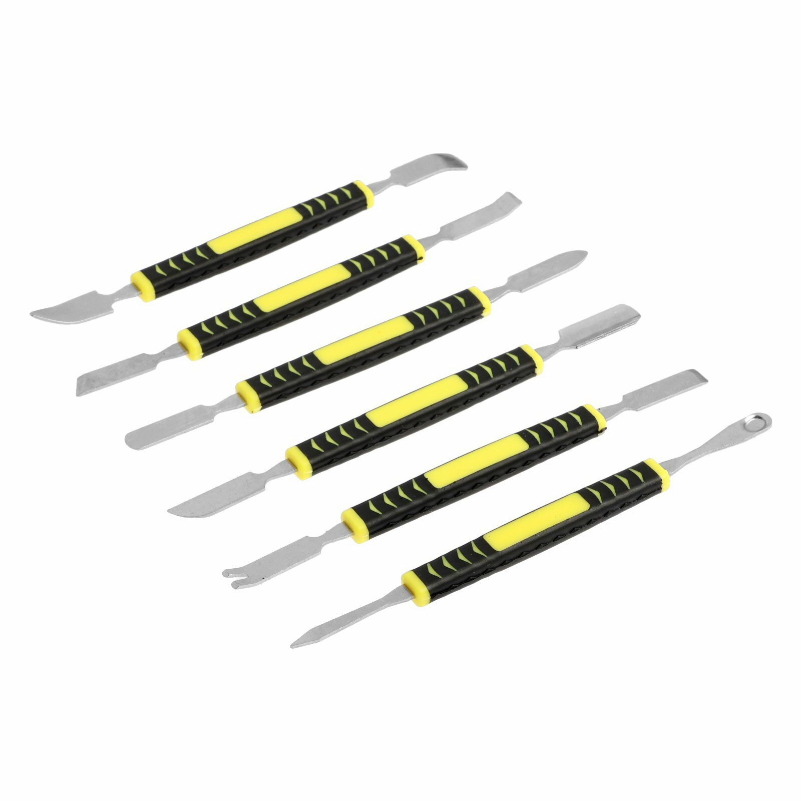 Набор мини шпателей 45 сталь, 2К рукоятки, 6 шт, вид шпателя: многофункциональный