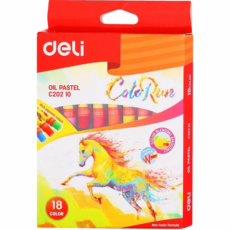 Пастель масляная Deli ColoRun 18 цв/наб EC20210