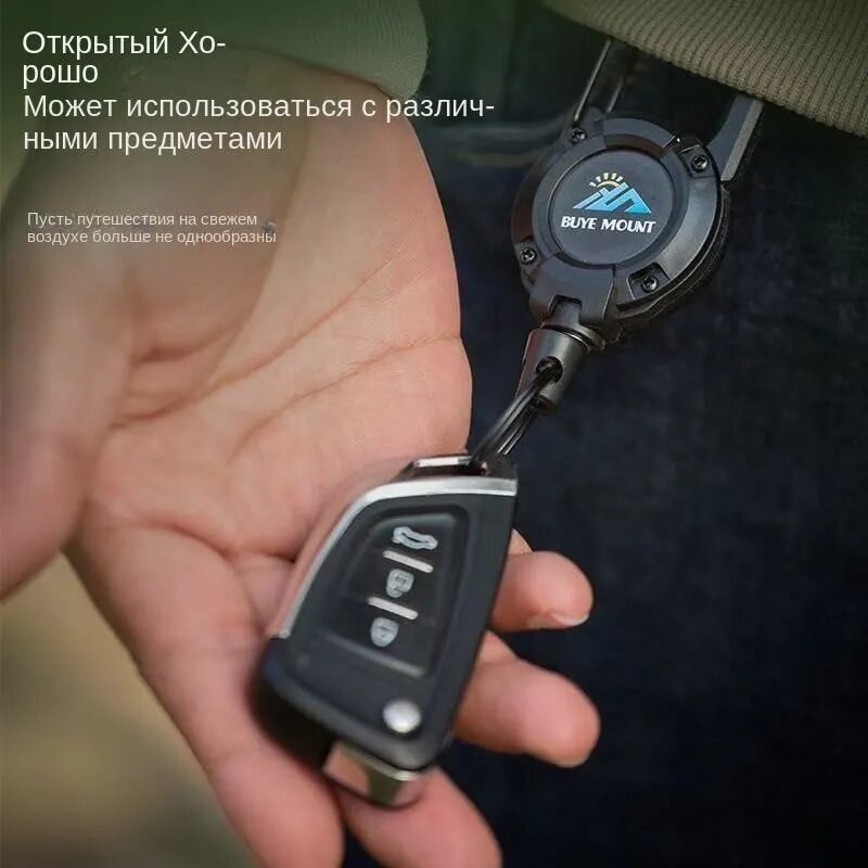 Фонарь-прожектор WARSUN T7 с клипсой и вытягиваемым брелоком. Ручной фонарь с USB-зарядкой, влагозащитой, желтым светом, металлический. — фото 1