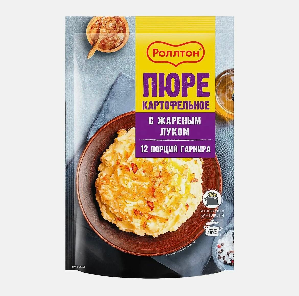 Картофельное пюре ролтон С жареным луком, 240 г * 5 шт.