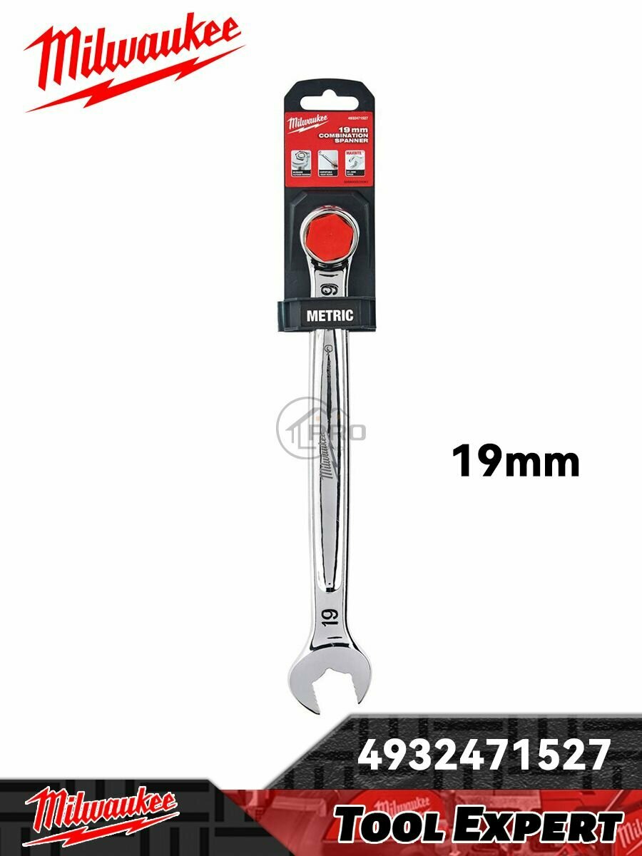 Комбинированный ключ Milwaukee 19 мм MAXBITE