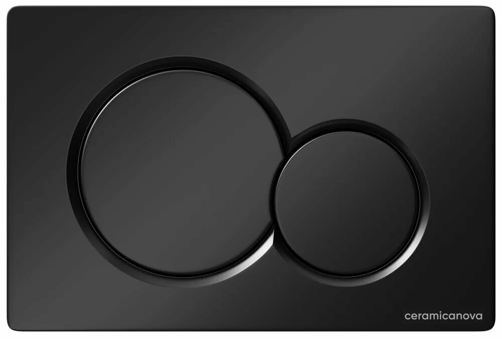 Кнопка смыва для унитаза Ceramicanova пластик, цвет матовый черный