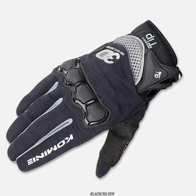 Komine GK 162 летние защитные мотоциклетные перчатки с 3D сеткой, мотоциклетные перчатки для мотокросса, L, Темно-синий, Унисекс