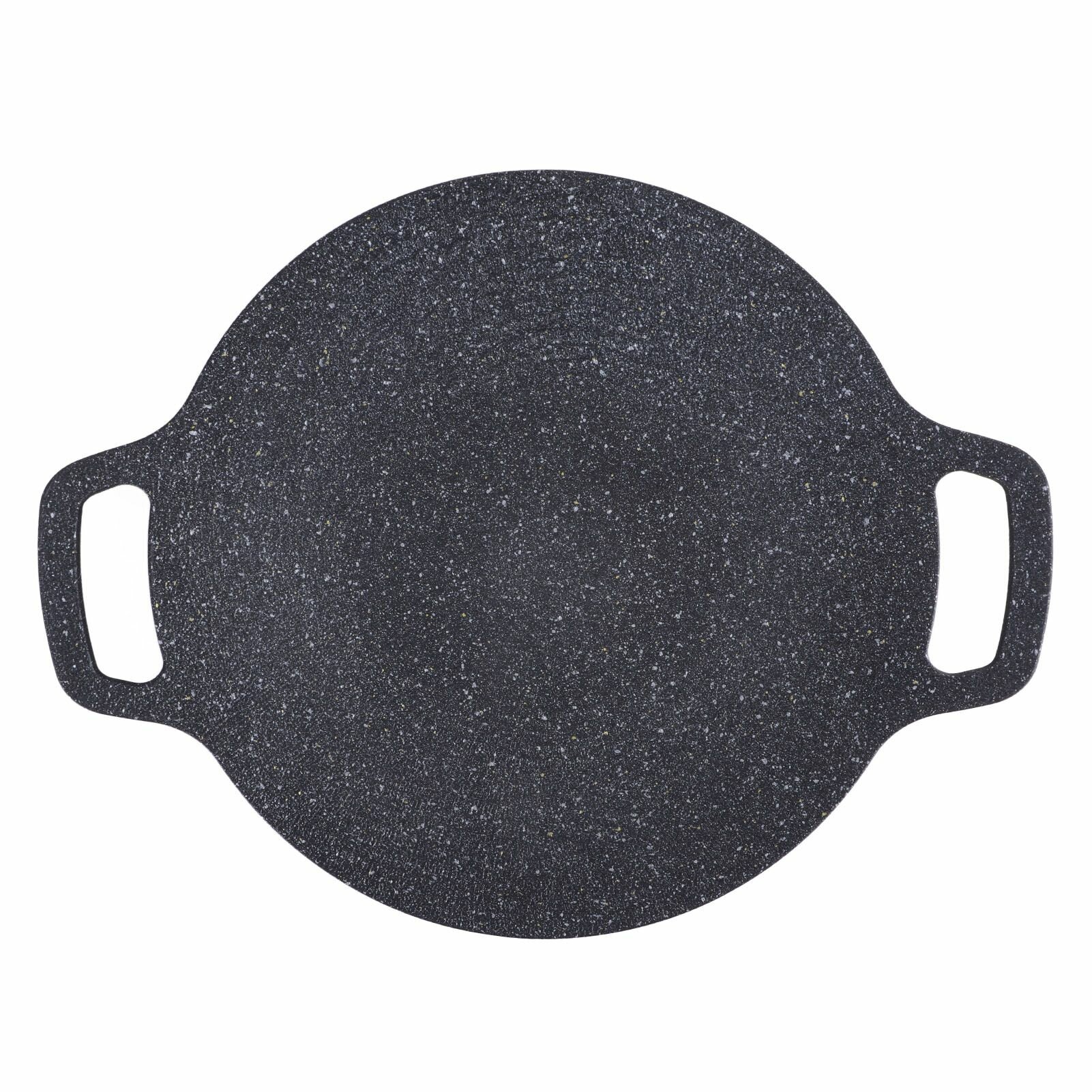 Корейская сковорода-гриль 34 см, антипригарное покрытие, черная