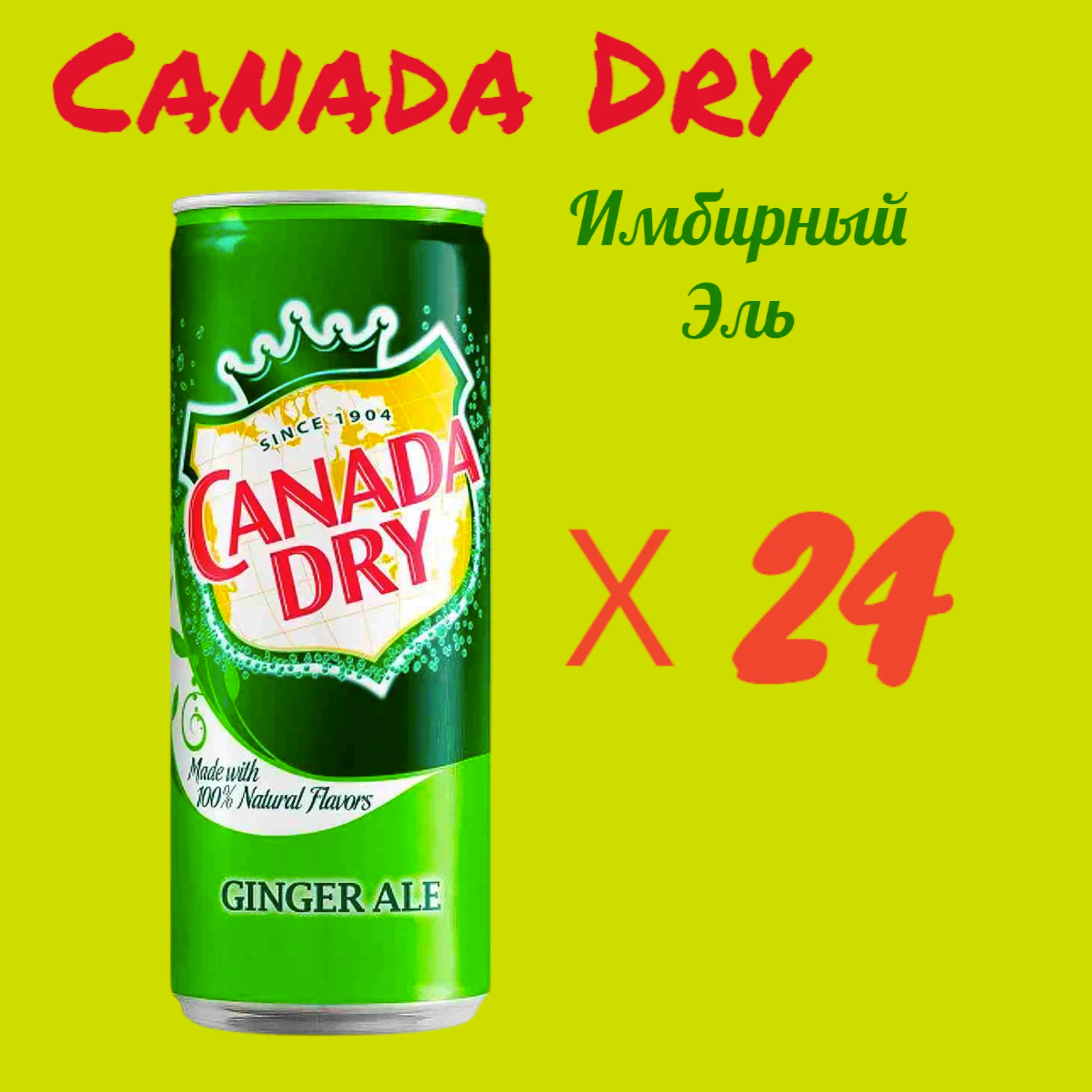 Canada Dry 0,33л.*24шт. Ginger Ale Pol Canada Dry Напиток сильногазированный Производство - Польша
