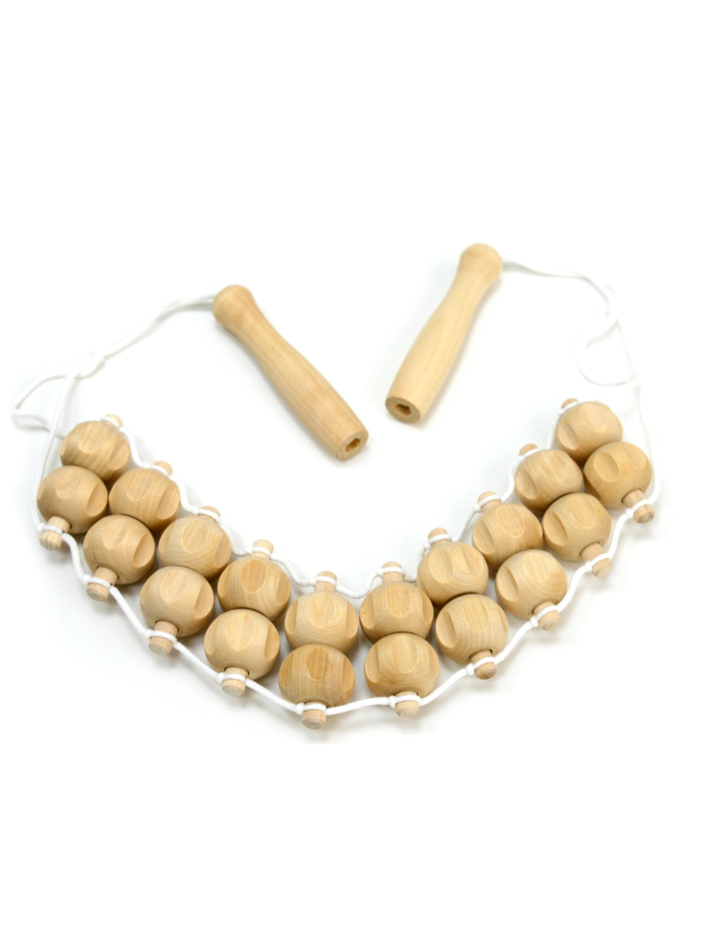 Массажер механический ленточный деревянный для тела, спины, рук и ног