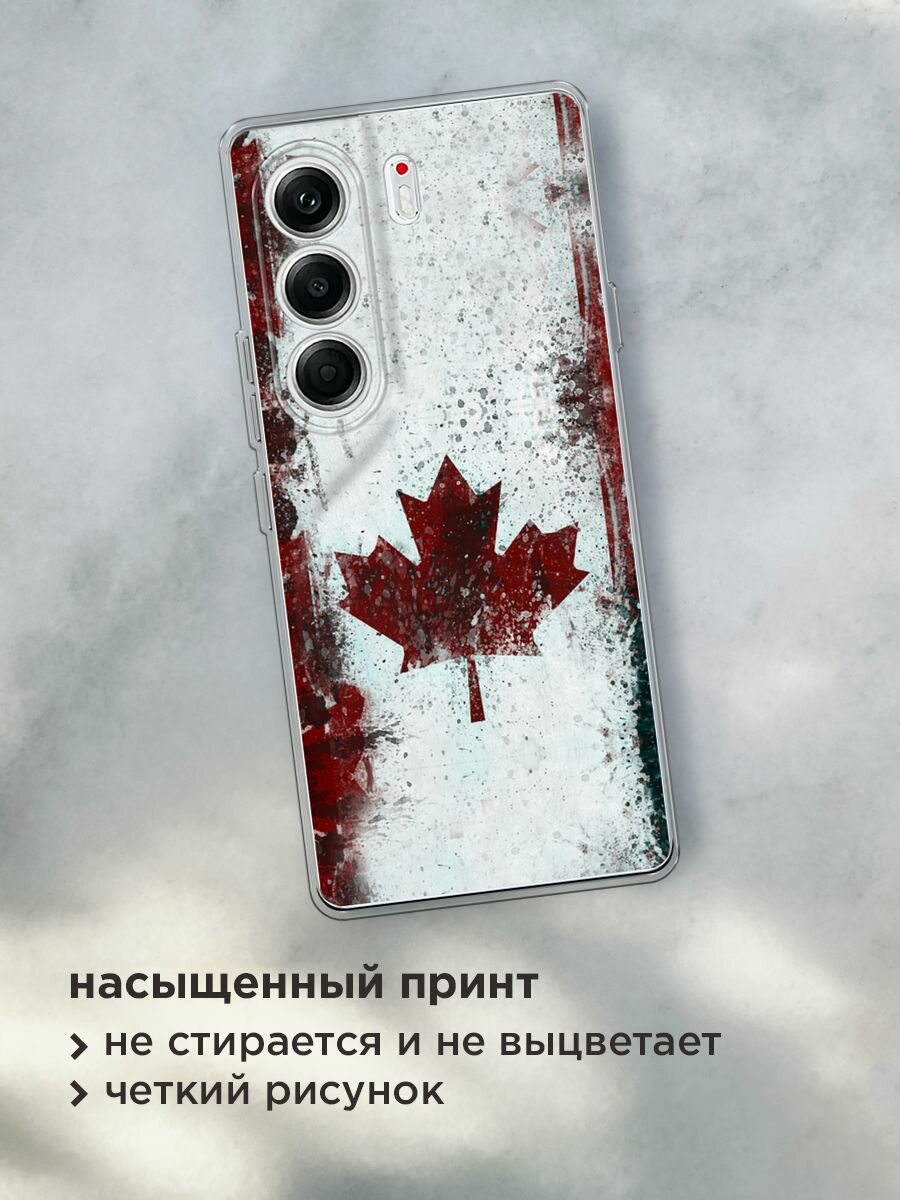 Чехол на Tecno Camon 40 Pro 5G / Текно Камон 40 Про 5G с принтом "Канада" — фото 1