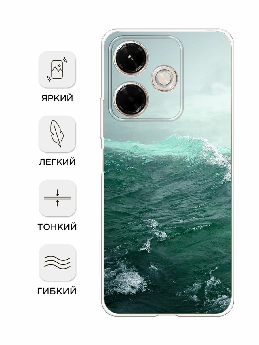 Чехол на Xiaomi Redmi 13X / Сяоми Редми 13X с принтом "Волны 12" — фото 1