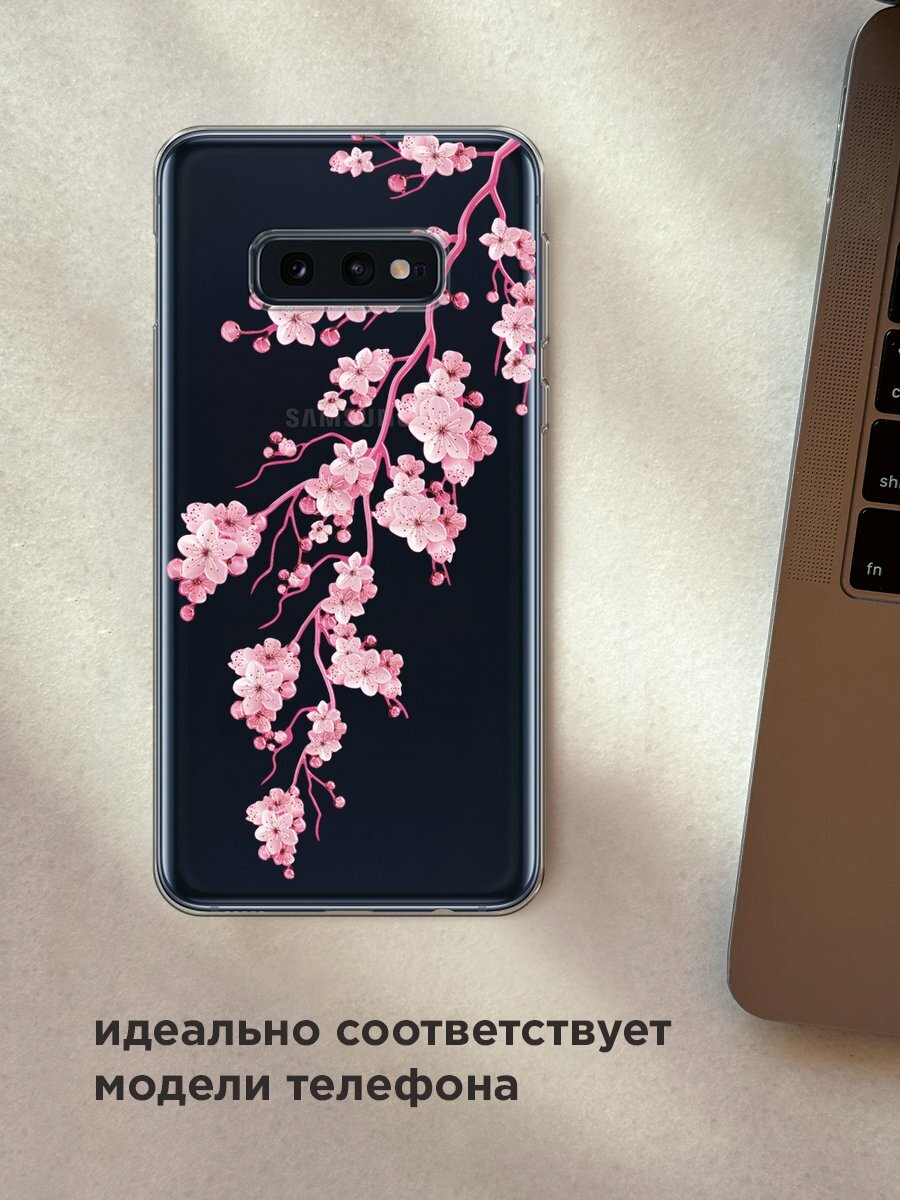 Чехол на Samsung Galaxy S10E / Самсунг Галакси S10E с принтом "Ветка сакуры 2" — фото 1