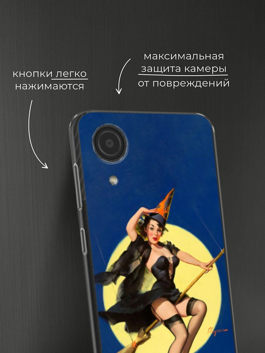 Чехол на Samsung Galaxy A03 Core / Самсунг Галакси А03 Core с принтом "Pin-Up Witch" — фото 1