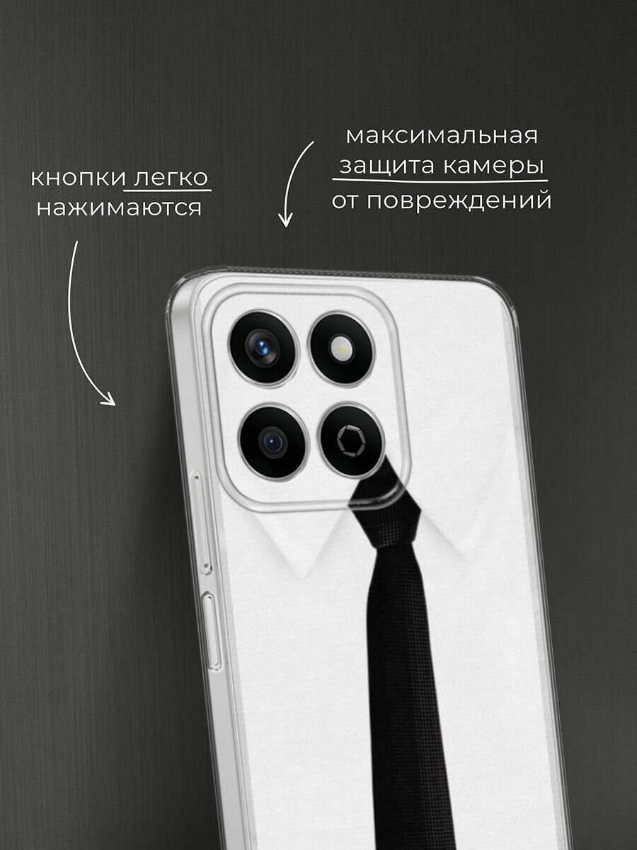 Силиконовый чехол на Honor X7c / Хонор X7c с принтом "Галстук" — фото 1