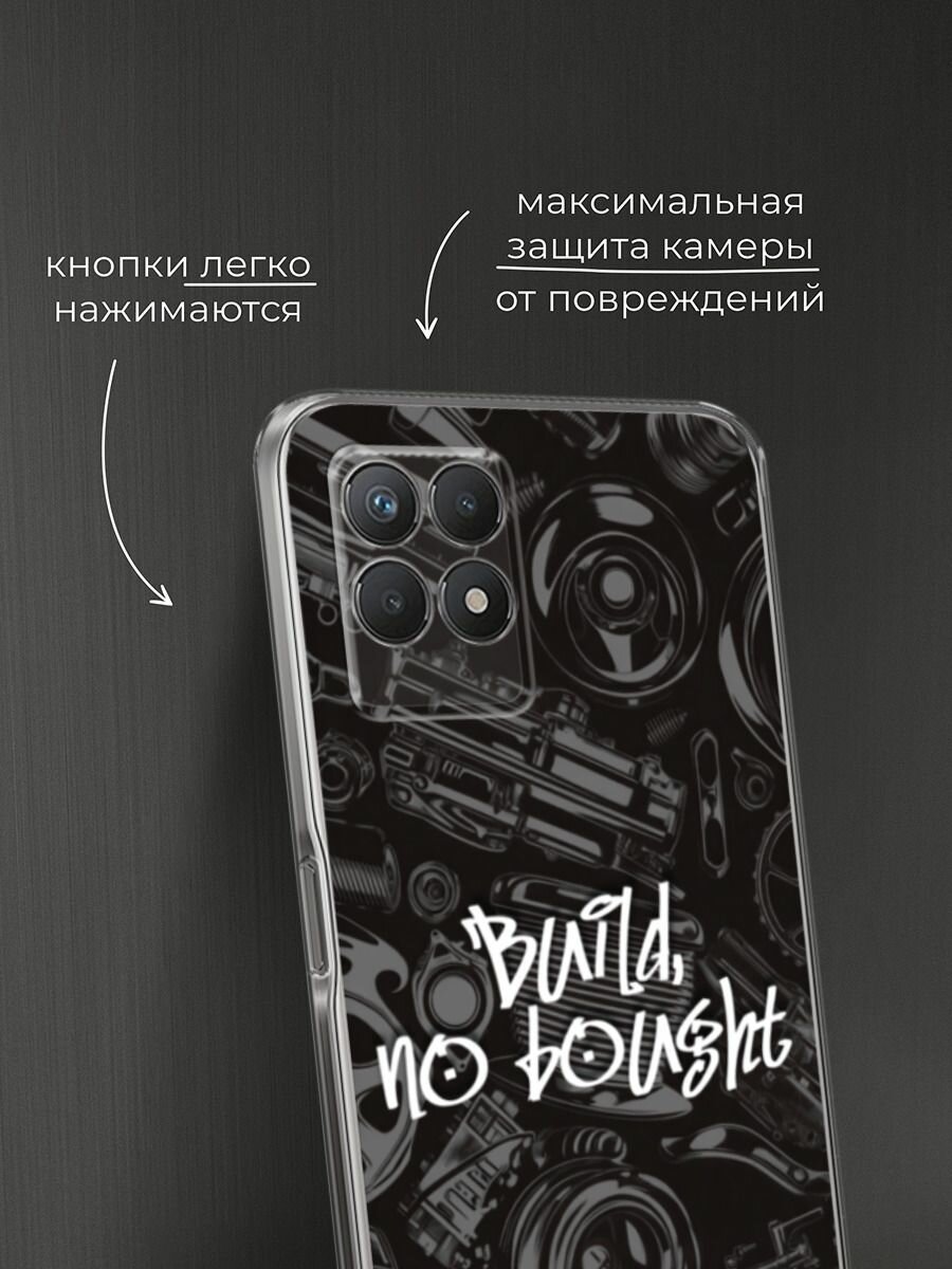 Силиконовый чехол на Realme 8i / Реалми 8i с принтом "Build no bought" — фото 1