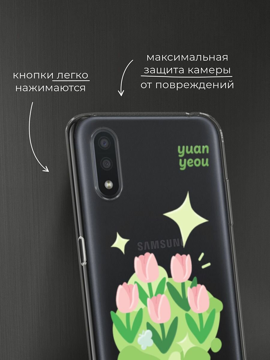 Чехол на Samsung Galaxy A01 / Самсунг Гэлакси А01 с принтом "Protect nature" — фото 1
