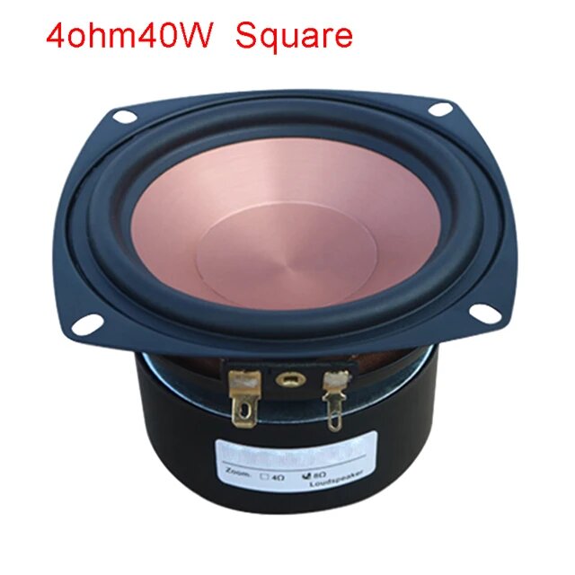 LEVOPHON 4-дюймовый средне-низкочастотный динамик 40 Вт 1Pc 4Ohm Square