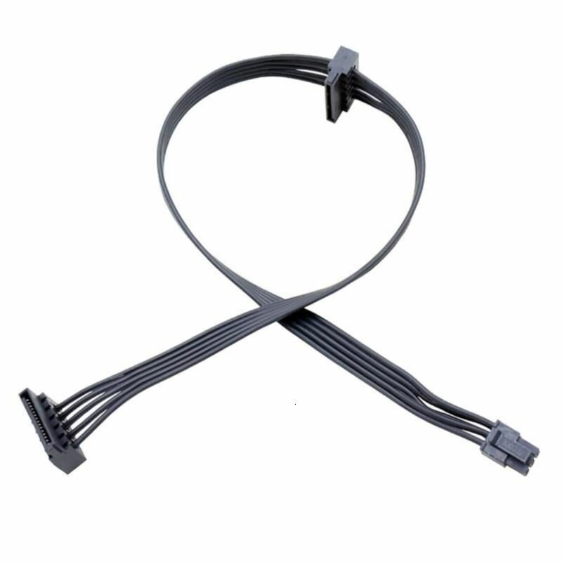 Кабель питания Mini 4Pin/4Pin/Mini 6Pin to Double 15Pin для жестких дисков, - Маленький 6-КОНТАКТНЫЙ