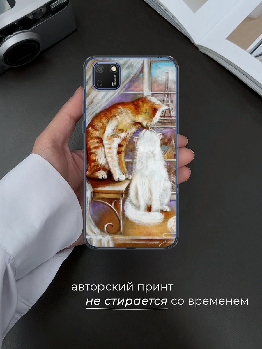 Чехол на Honor 9S/Huawei Y5p / Хонор 9S/Хуавей Y5p с принтом "Влюбленные котики 1" — фото 1