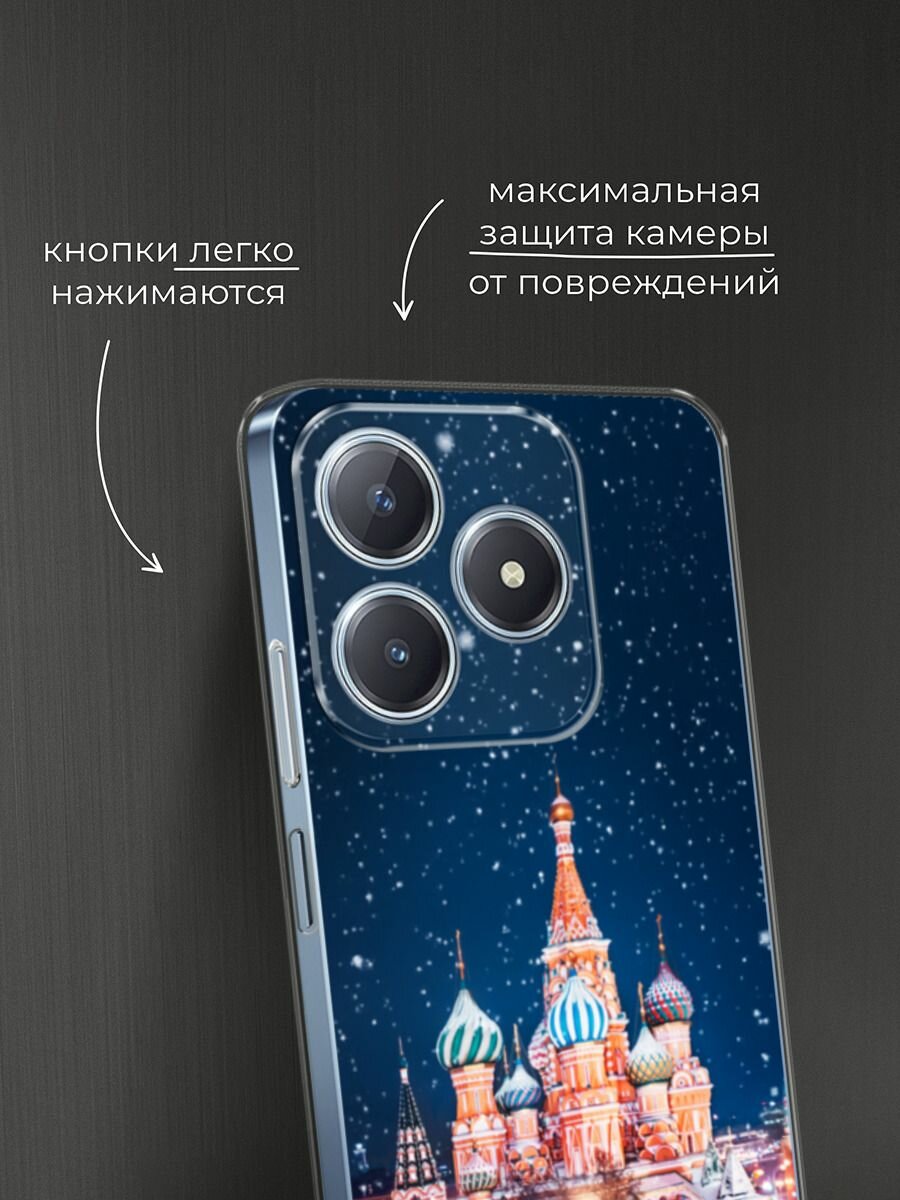 Силиконовый чехол на Realme C63 / Реалми С63 с принтом "Москва 1" — фото 1