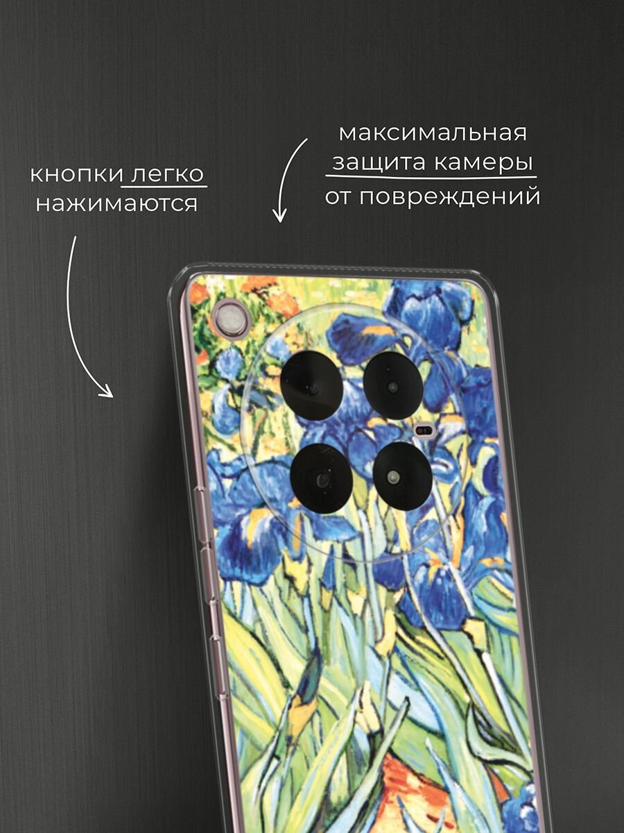 Чехол на Infinix Zero 40 4G / Инфиникс Зеро 40 4G с принтом "Ирисы Ван Гог" — фото 1