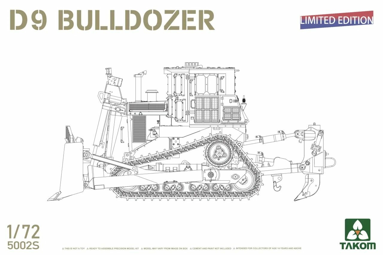 TAKOM 5002S 1/72 Бульдозер D9 США (Ограниченное издание) Коллекция высокой детали