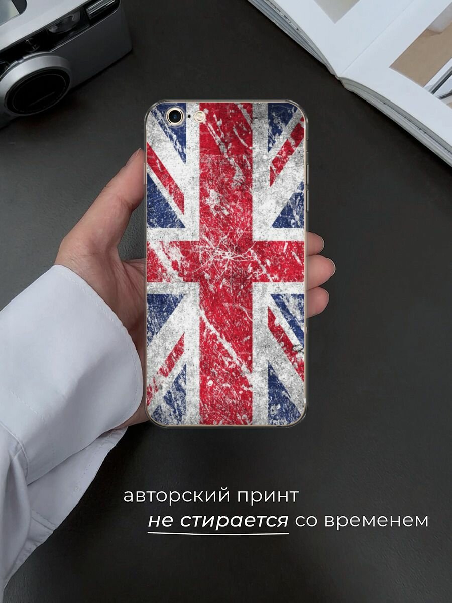 Чехол на Apple iPhone 6 Plus/6S Plus / Айфон 6 Плюс/Айфон 6С Плюс с принтом "Флаг британский" — фото 1
