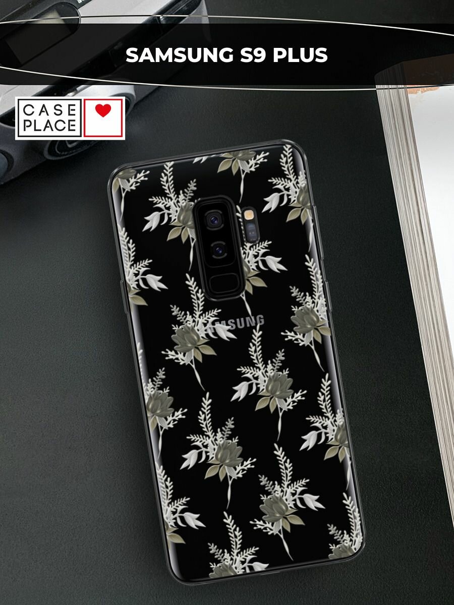 Чехол на Samsung Galaxy S9 + / Самсунг Галакси С9 Плюс с принтом "Паттерн цветы сепия"